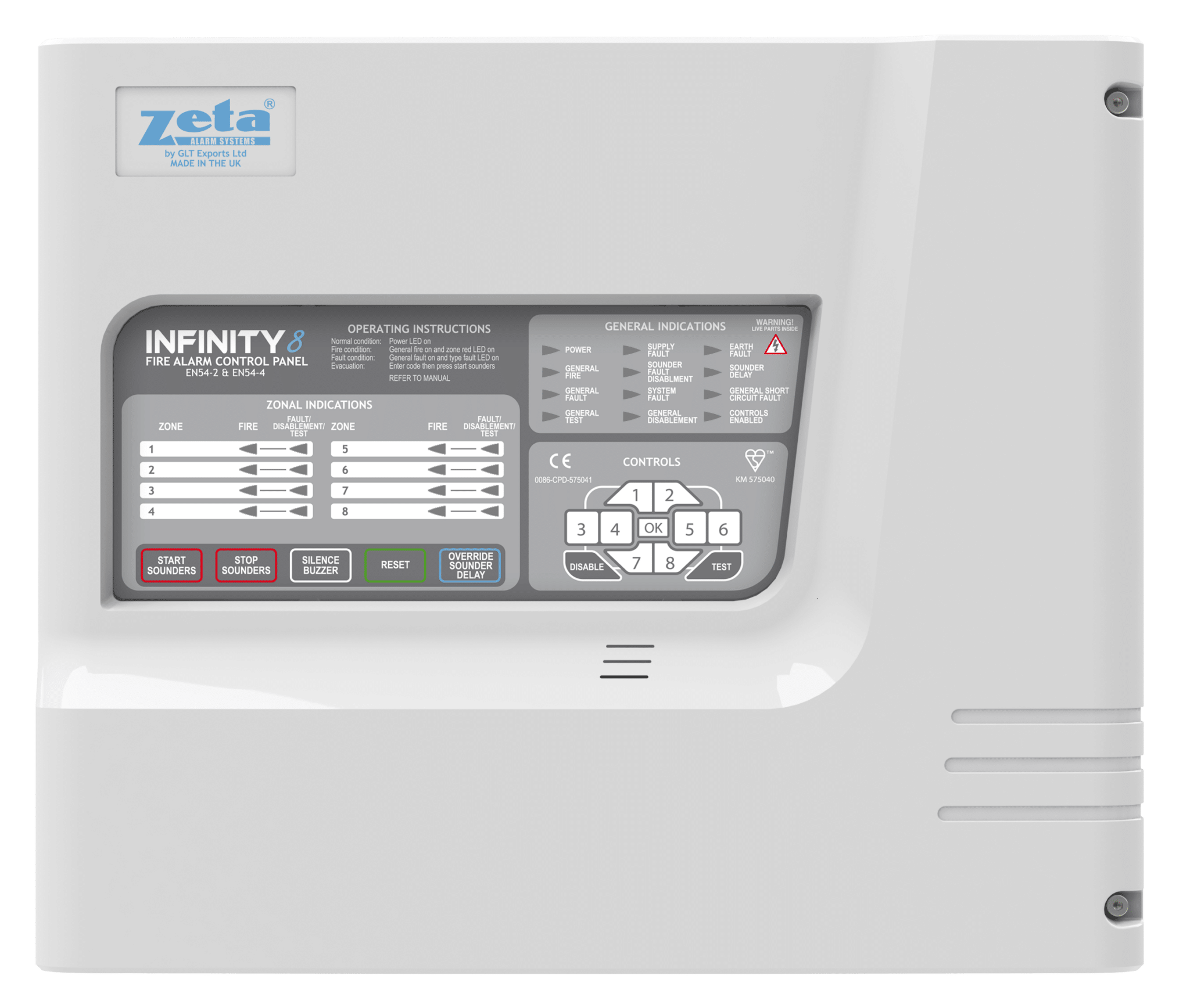 Infinity 1 Zone Conventional Fire Alarm Panel - Zeta Alarms